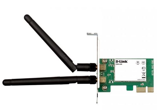 כרטיס רשת אלחוטי חברת D-Link דגם DWA-548 802.11n PCI-e 300Mbps