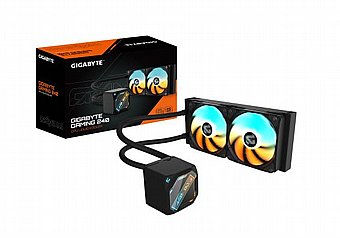 קירור נוזלי כפול Gigabyte Gaming 240 2XARGB 120MM Fan Black