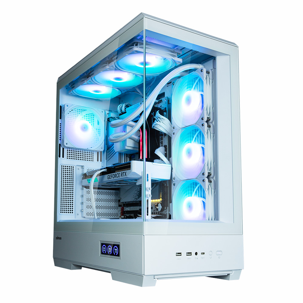 Zalman P50 DS White Mid 4x 120mm ARGB Fans צבע לבן
